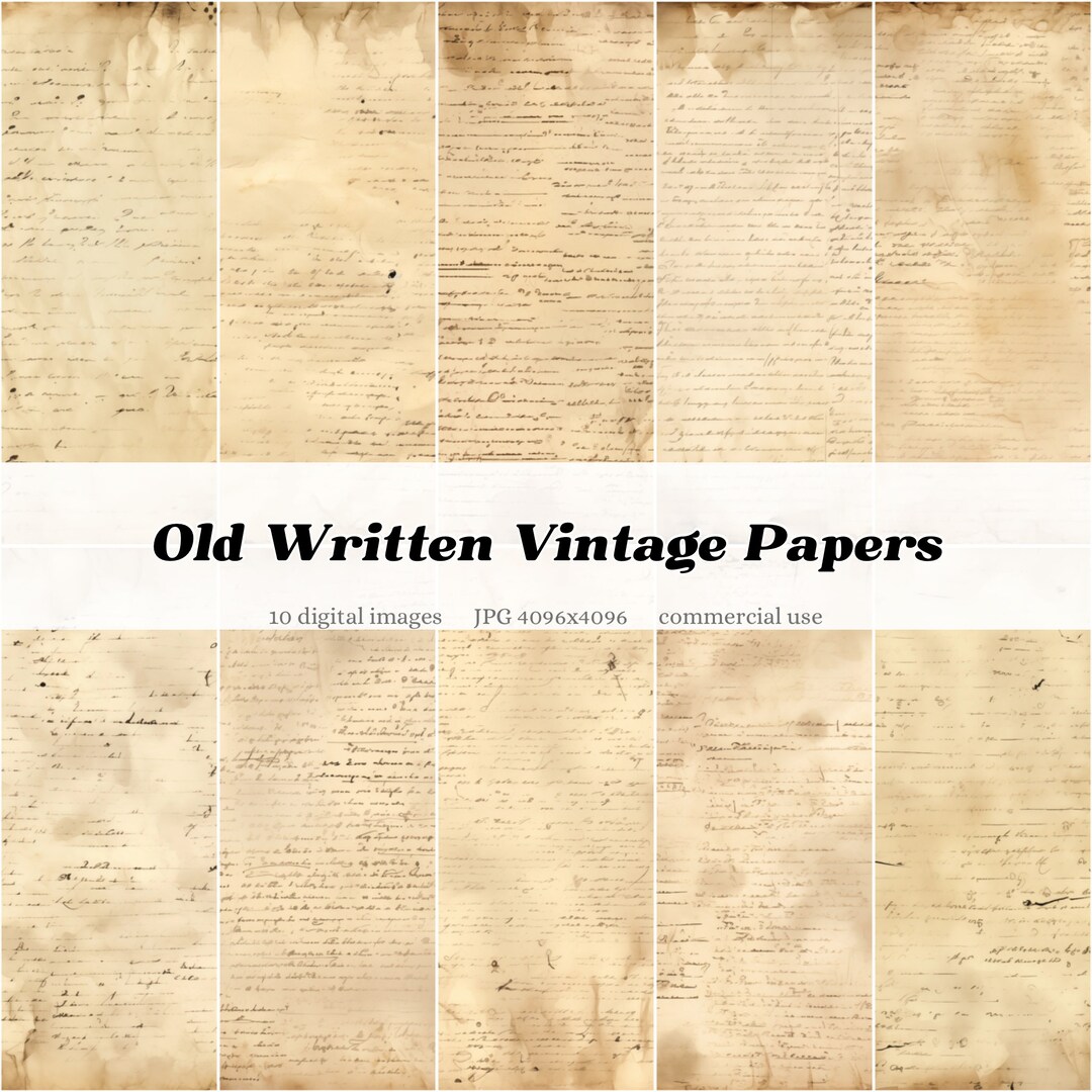 Old Written Vintage Papers Doodles Scribbles Antique Calligraphy ...