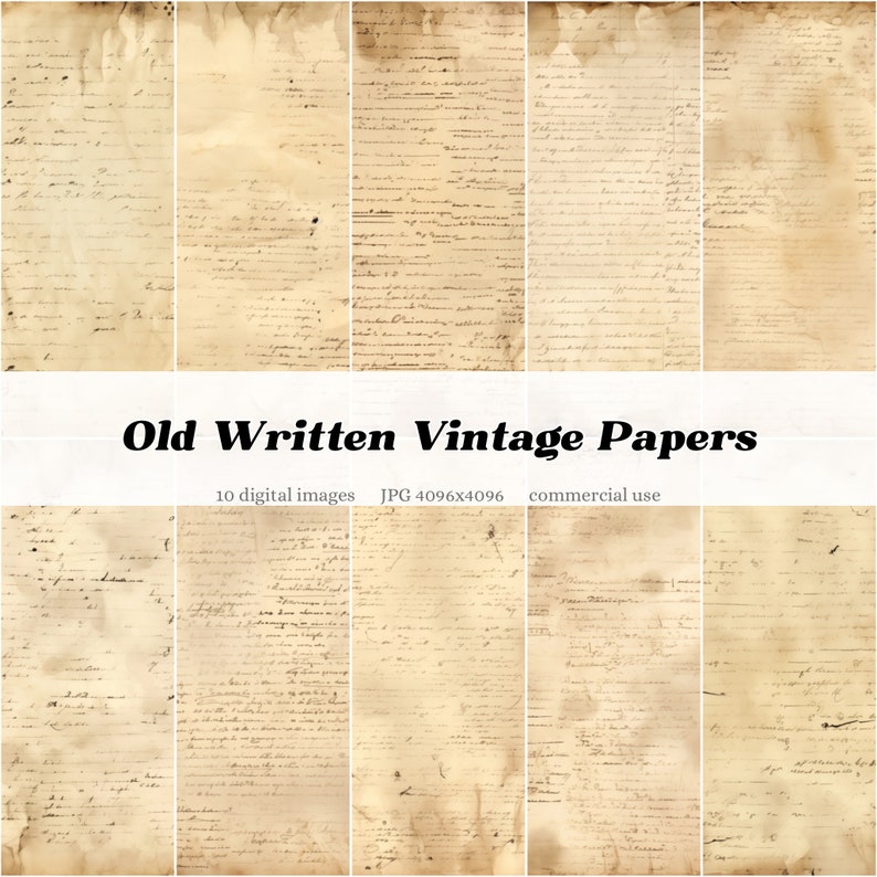 Old Written Vintage Papers Doodles Scribbles Antique Calligraphy ...
