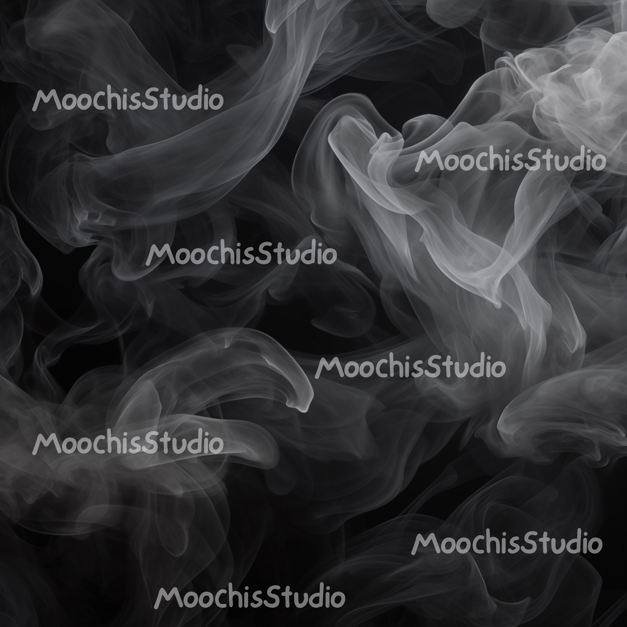 Silver Metallic Smoke Black Background Digital Paper JPG Textures ...