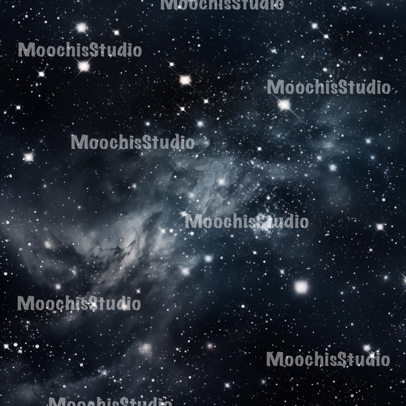 White Starry Galaxy Digital Paper Overlay Clipart Backgrounds Textures ...