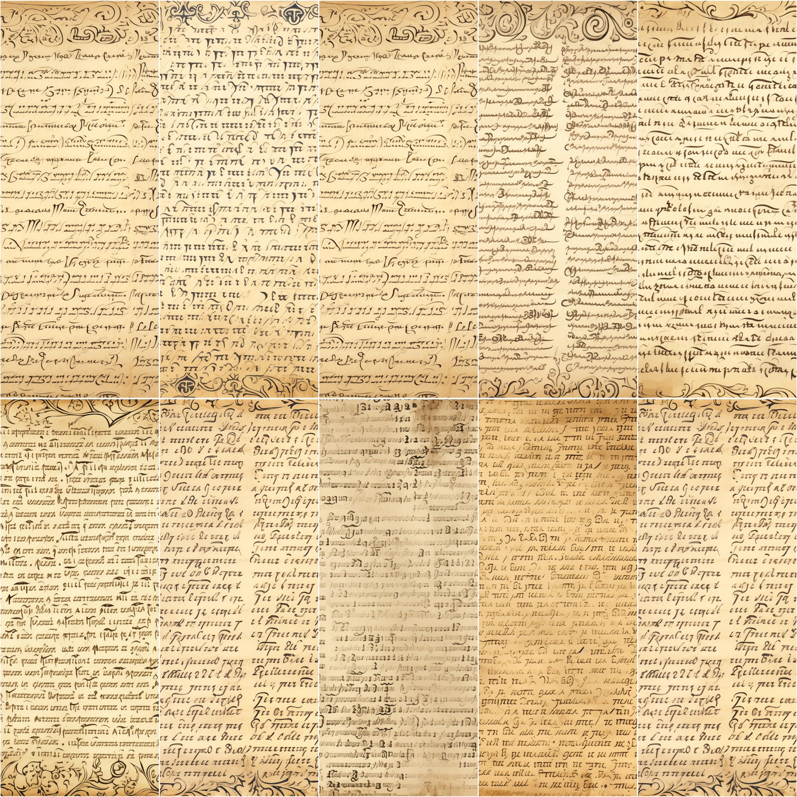 100 Ancient Written Text Vintage Papers Antique Old Calligraphy ...