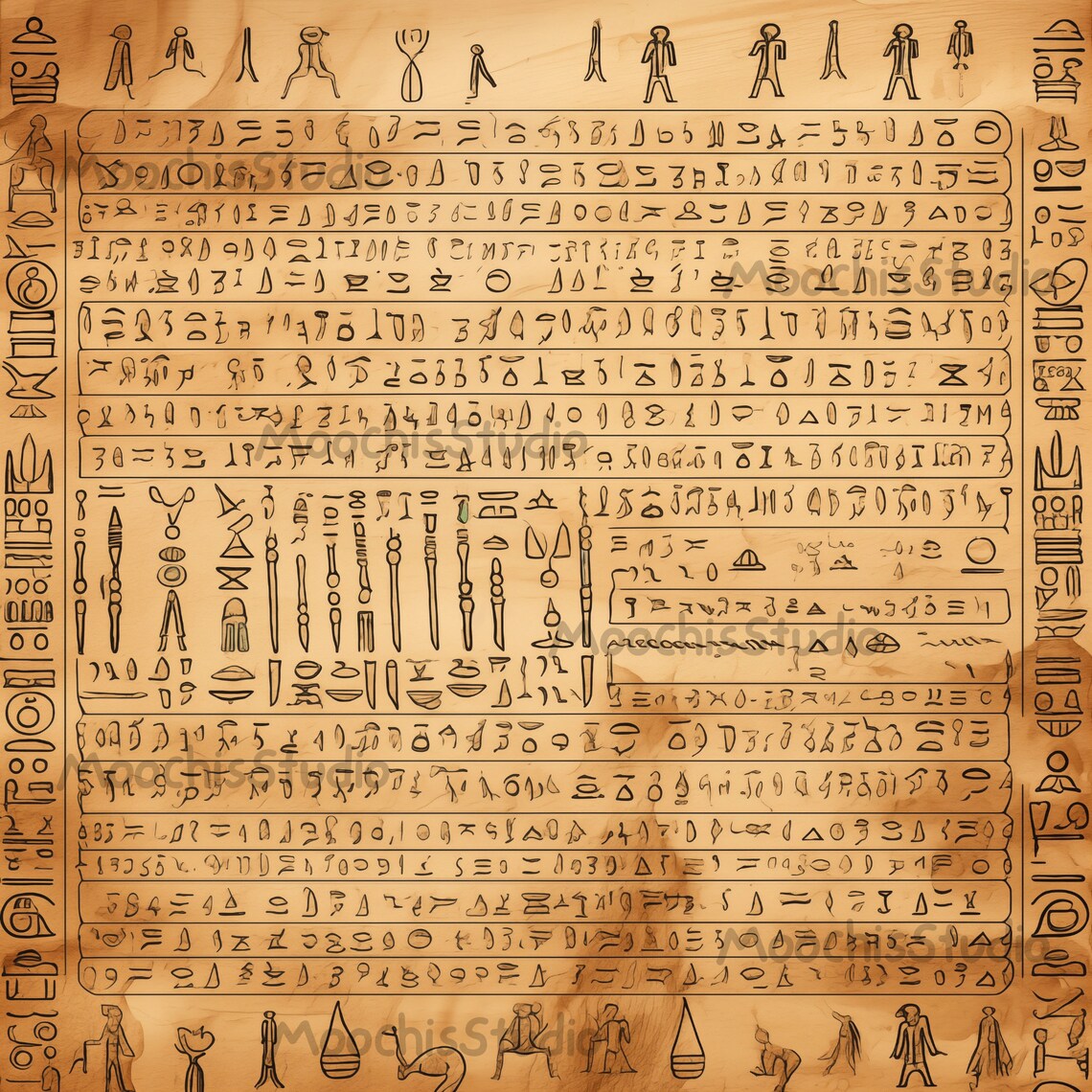 Egyptian Ancient Written Text Vintage Papers Antique Old Calligraphy ...