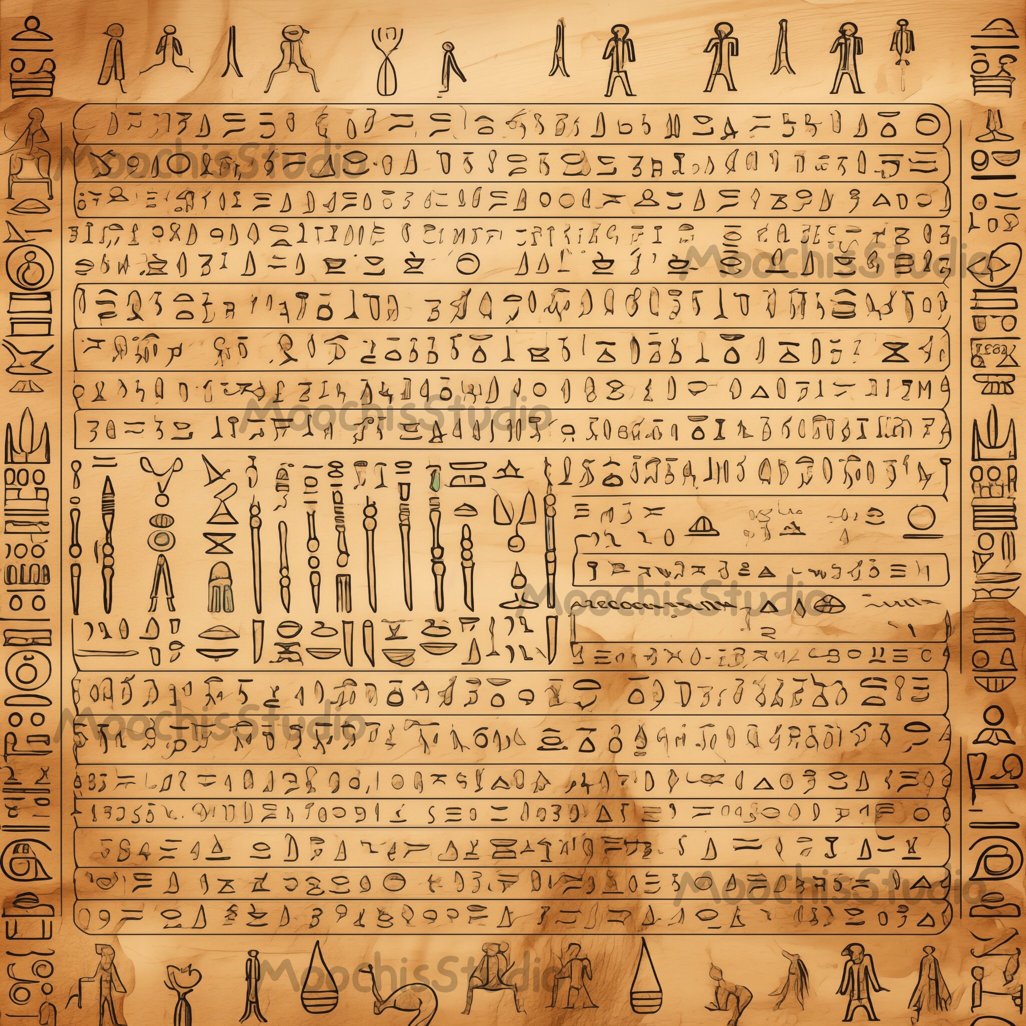 Egyptian Ancient Written Text Vintage Papers Antique Old Calligraphy ...