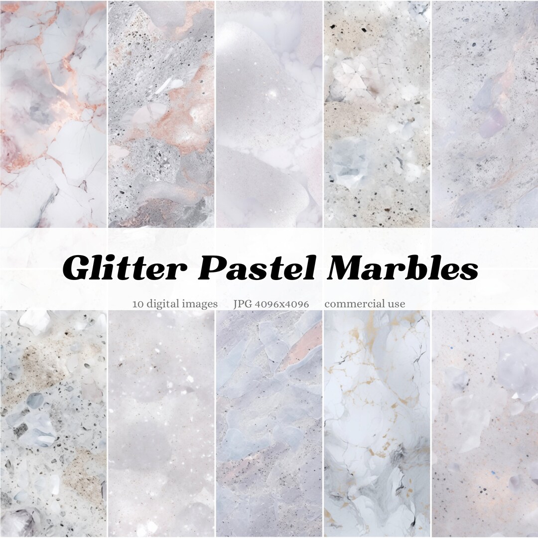 Grey Glitter Marble Pastel Stone Digital Paper Fine Art Overlay ...