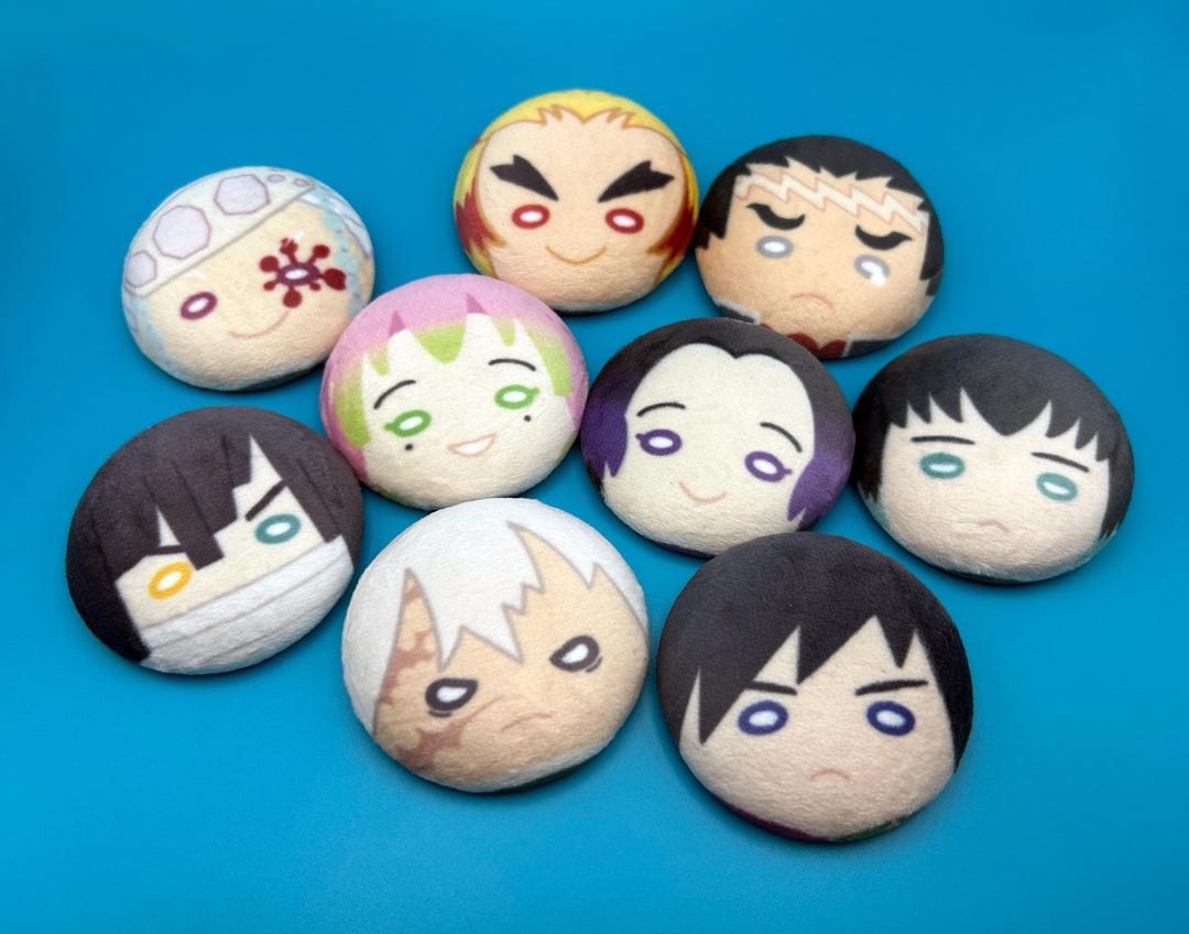 Demon Slayer Hashira Plush Buttons - Etsy