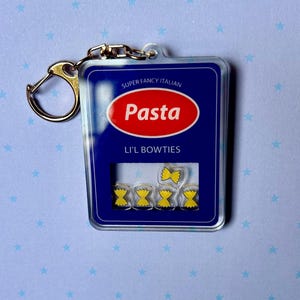 Bowtie Pasta Shaker Keychain - Etsy