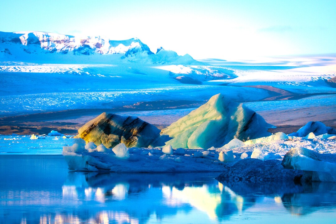 Icebus Iceberg in Glaicer Harbor in Iceland Décor Fine Art Gallery Wrap ...