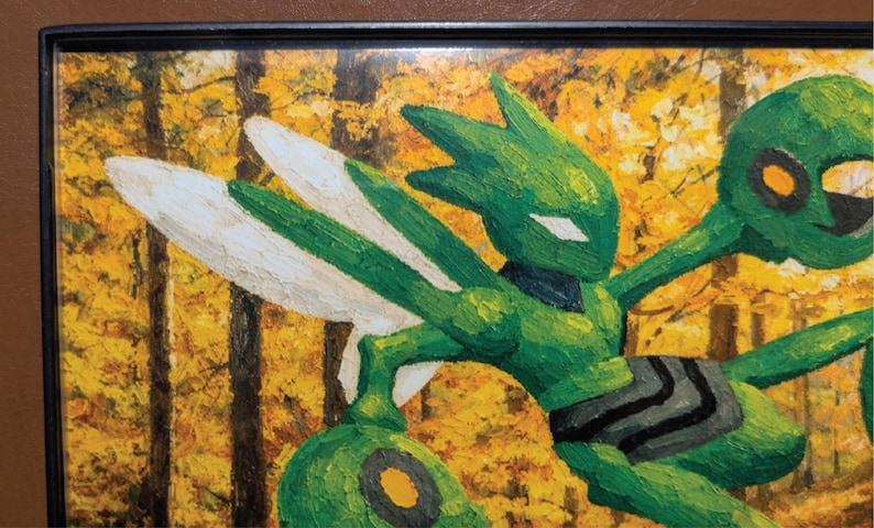 Shining Green Steel Bug Anime Inspired Art Print – Oil Style Digital ...