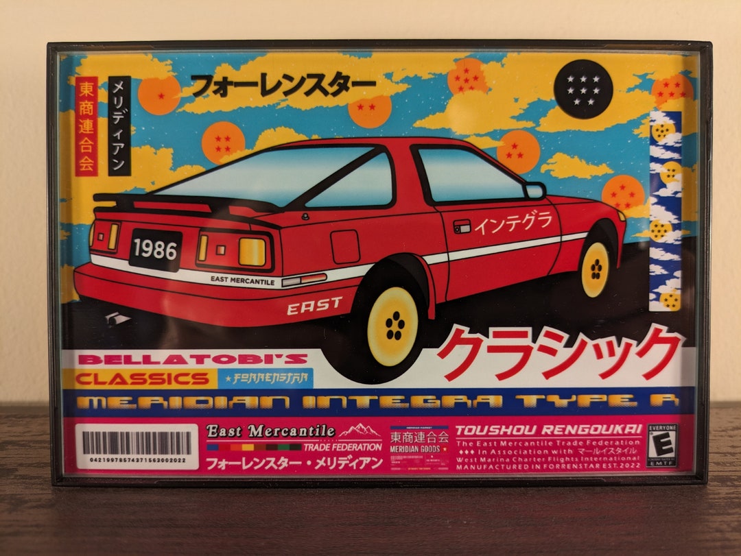 1986 Acura Integra Type R Mar Louie Style 4 X 6 Framed Artwork ...