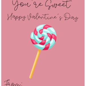 Printable Desserts Valentine's Day Cards, Classroom Valentine's Day ...