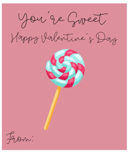 Printable Desserts Valentine's Day Cards, Classroom Valentine's Day ...