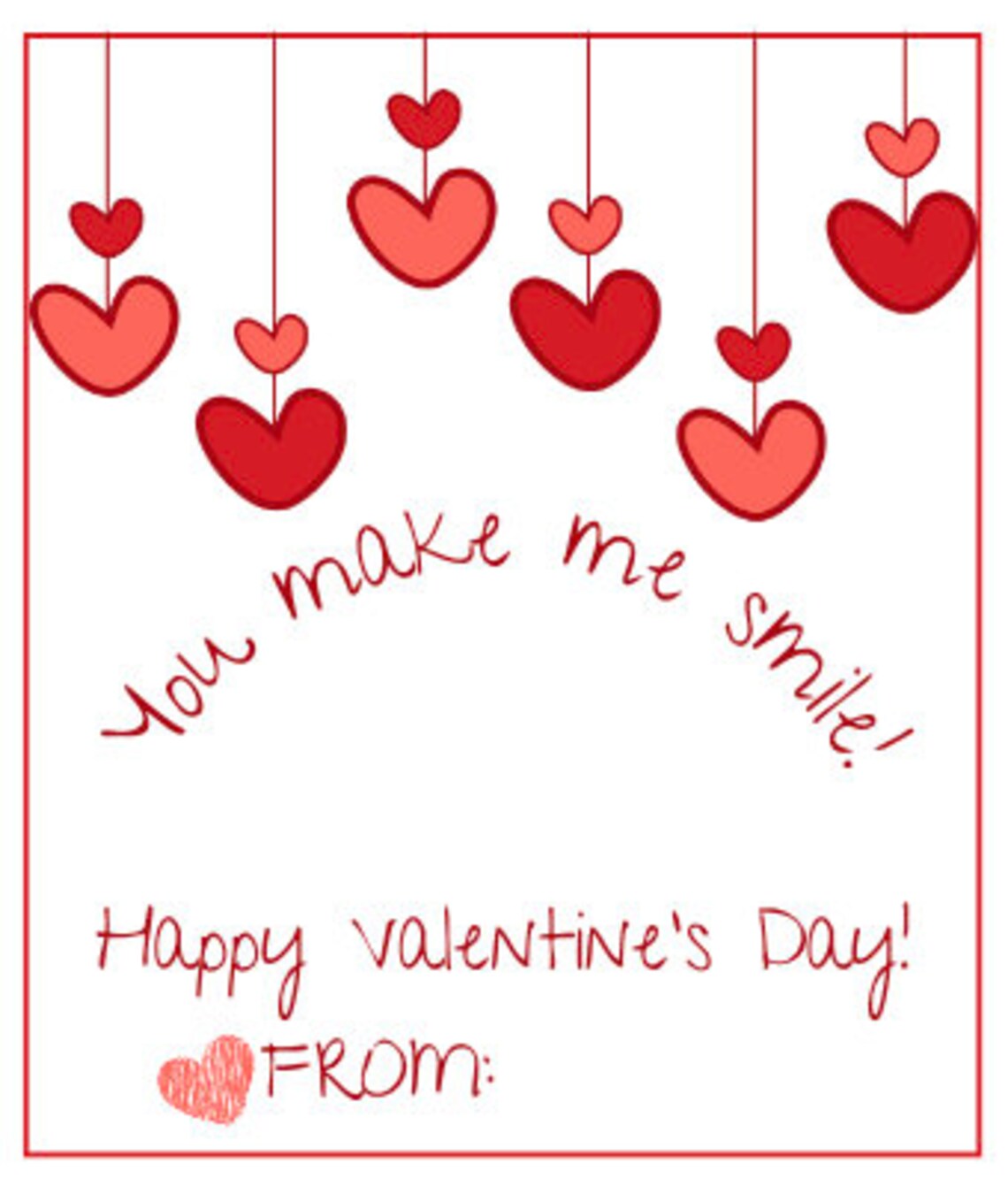 Printable Valentine's Day Cards, Classroom Valentine's Day Cards for ...