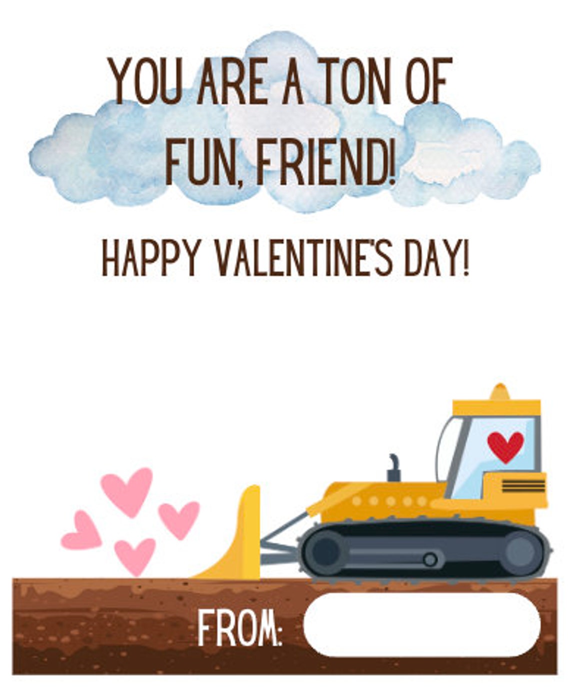 Printable Truck Valentine's Day Cards, Classroom Valentine's Day Cards ...