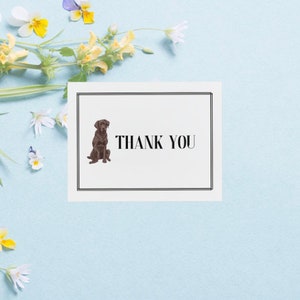 Brown Chocolate Lab Thank You Card - Instant Download - Etsy