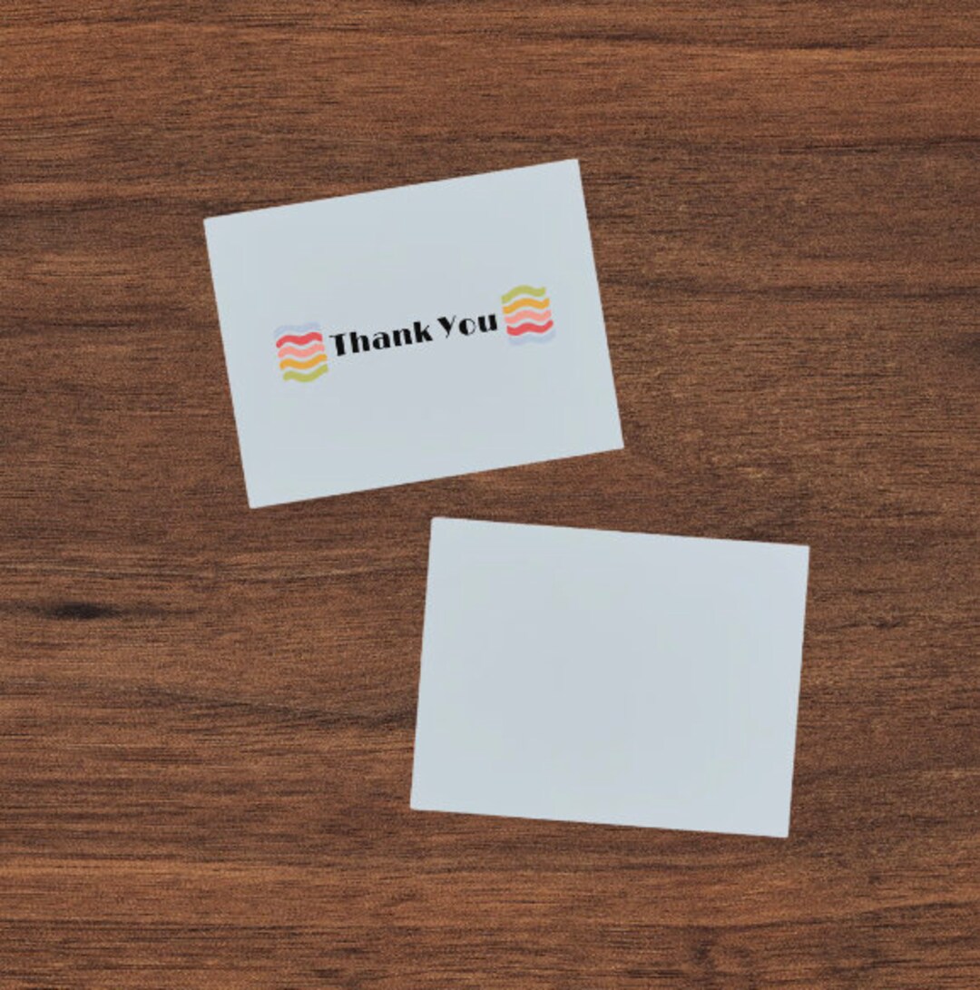 Retro Thank You Card - Instant Download - Etsy