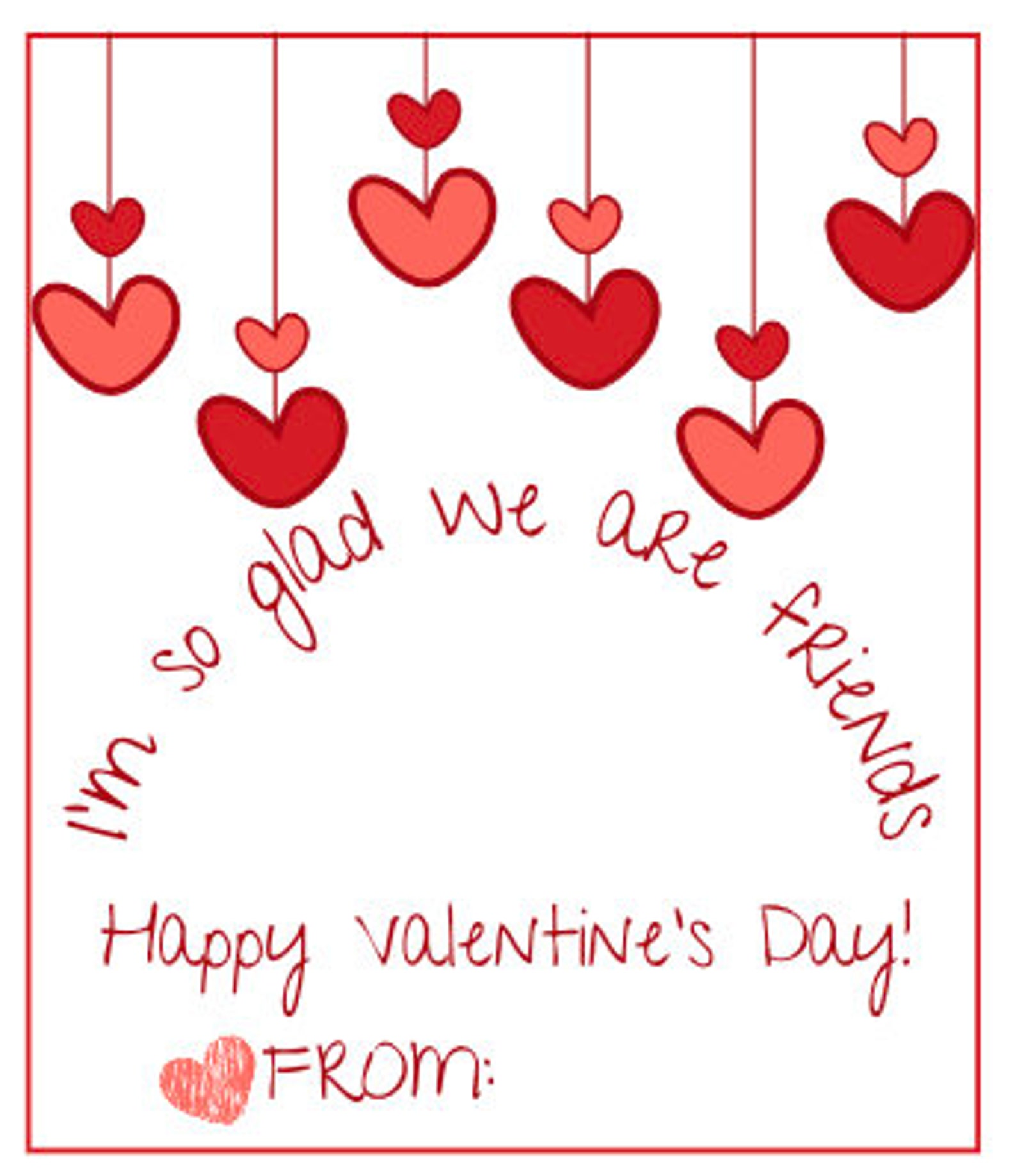 Printable Valentine's Day Cards, Classroom Valentine's Day Cards for ...