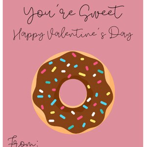 Printable Desserts Valentine's Day Cards, Classroom Valentine's Day ...