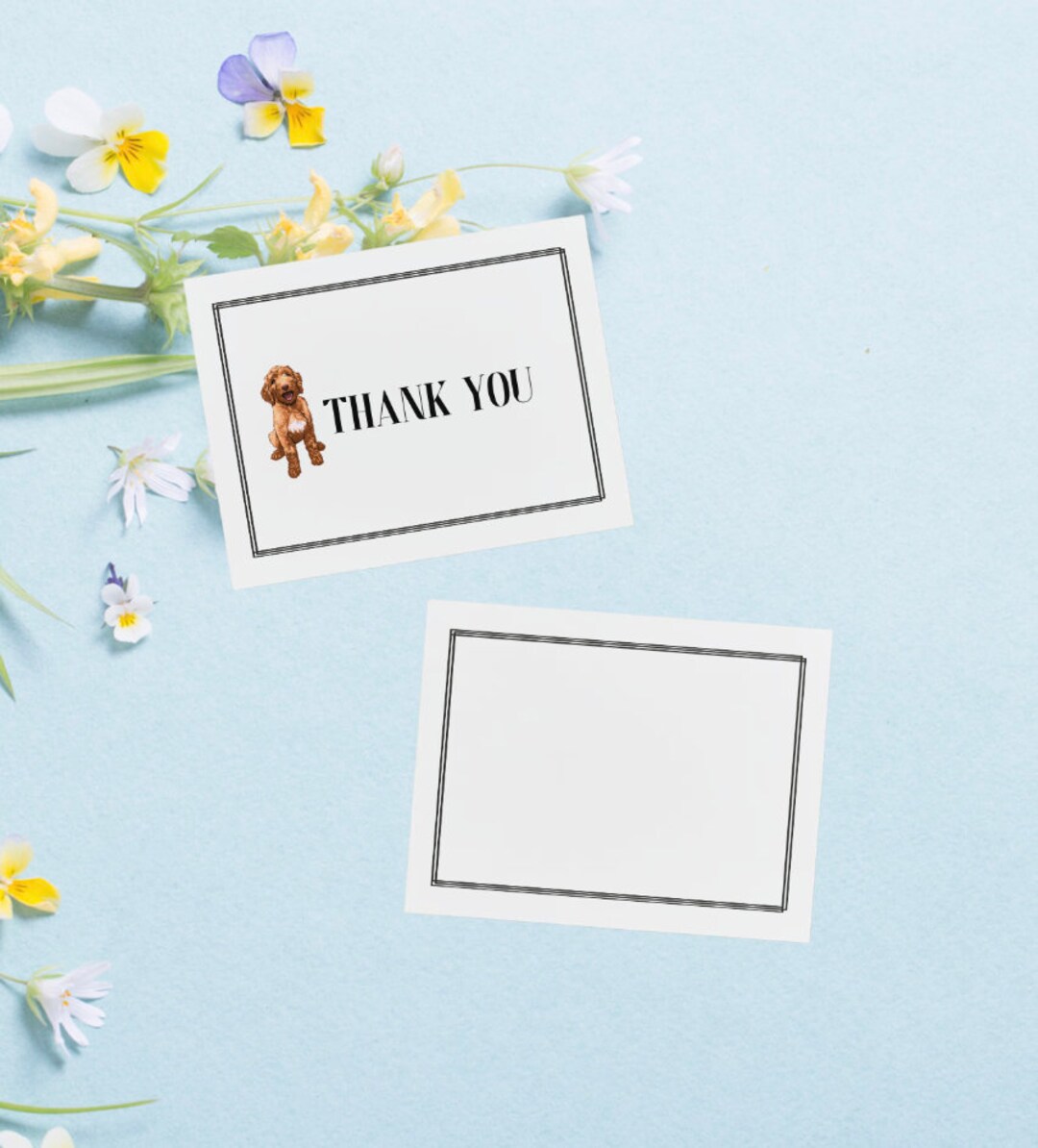 Golden Doodle Thank You Card - Instant Download - Etsy