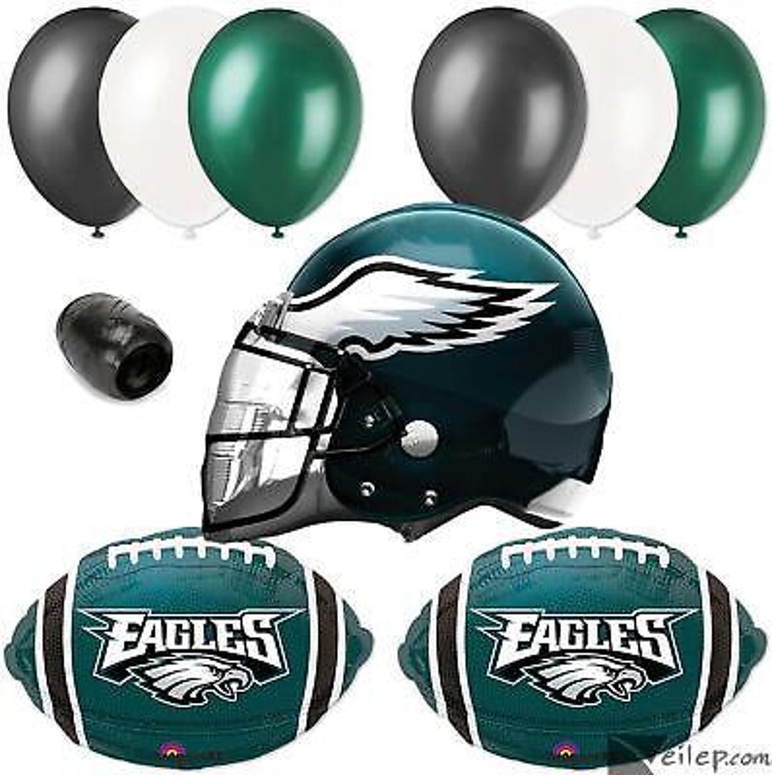 Philadelphia Eagles Football Party Decor Helmet 10pc Balloon Pack ...