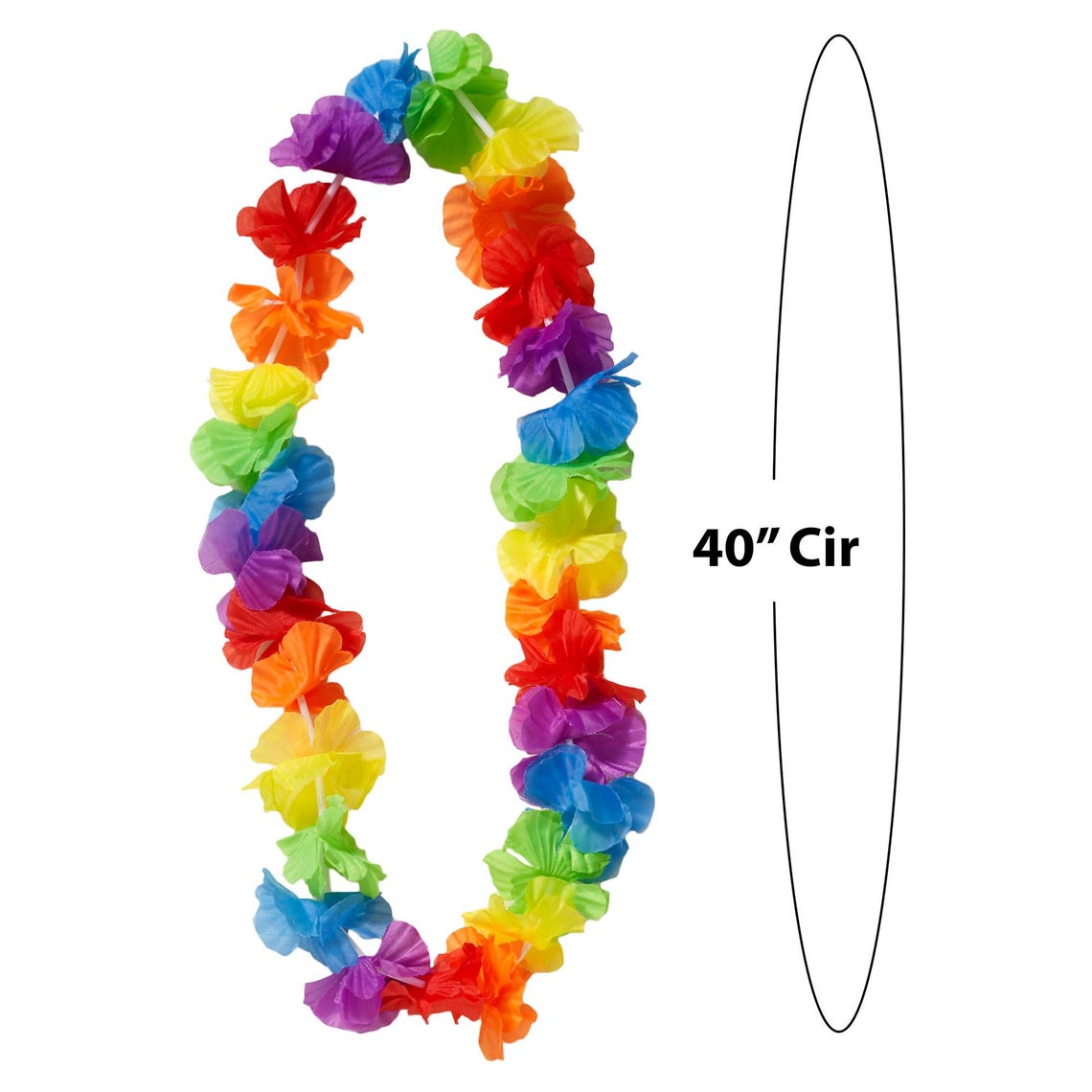 Hawaiian Luau Party Hula Girl 4pc Fabric Flower Leis Accesory Set ...