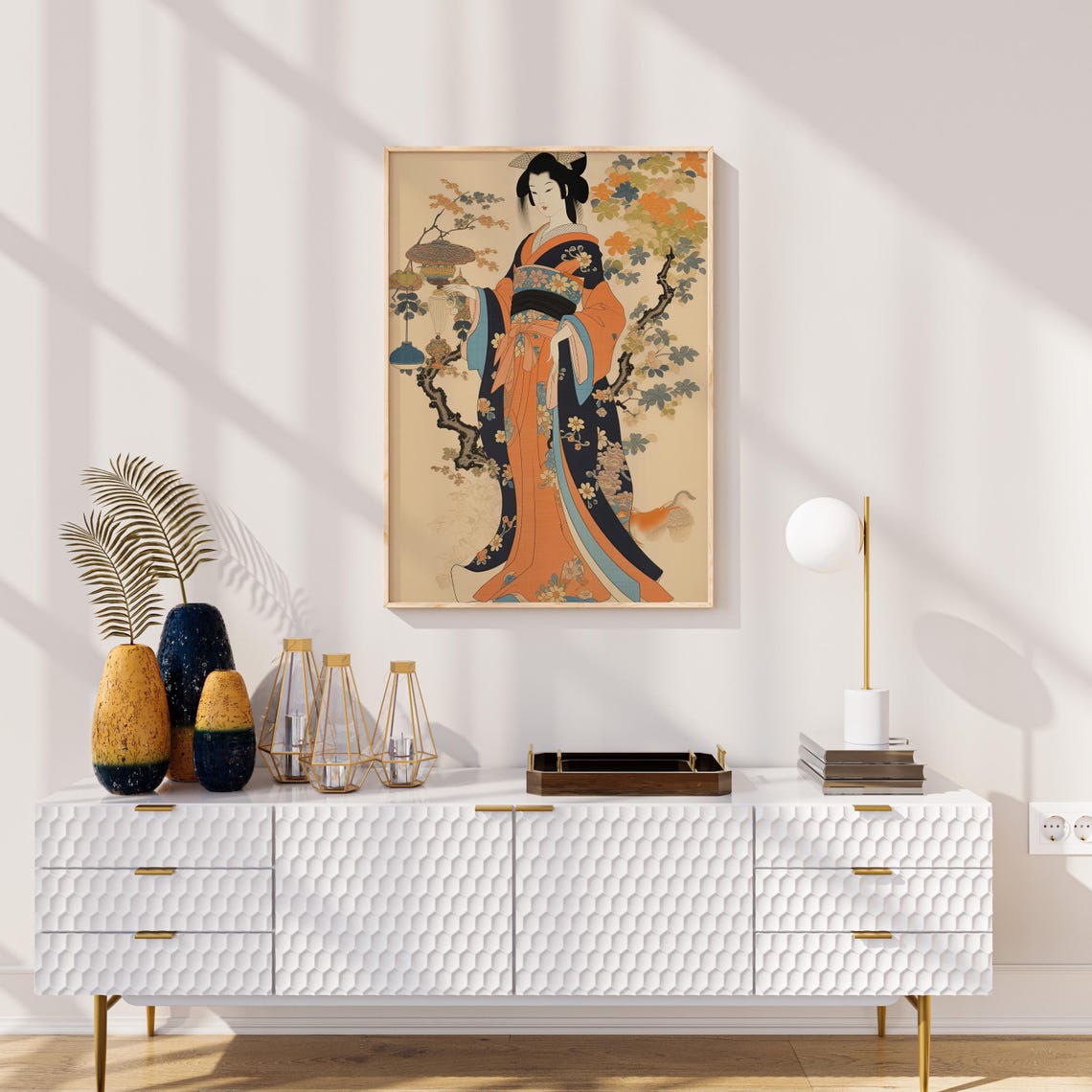 Japanese Wall Art Set of 6 Prints Asian Eclectic Japandi Décor Gallery ...