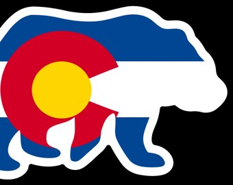 Colorado Logo Bear Sticker - Etsy
