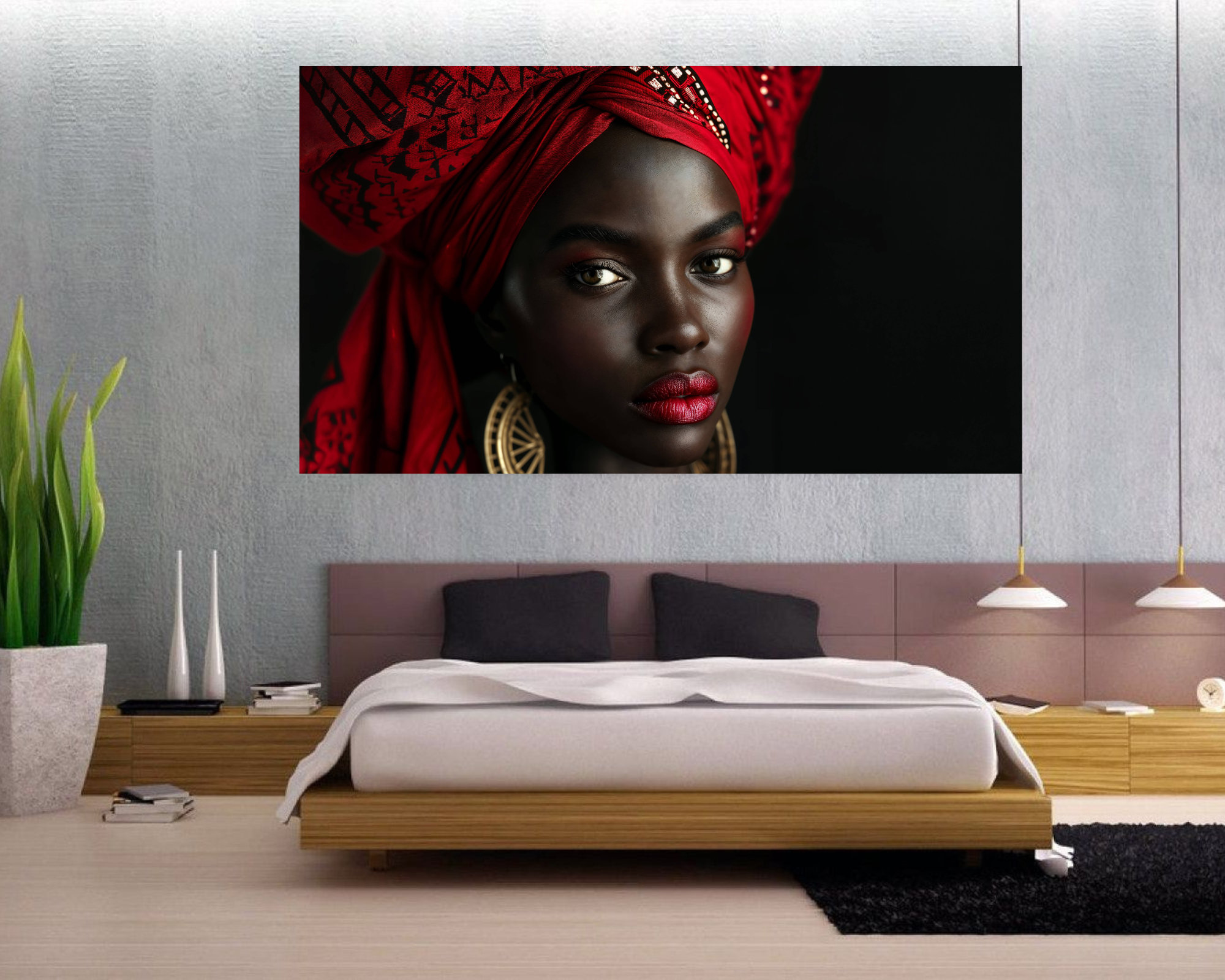Nubian Queen Wall Art, Nubian Face Art Print, African Queen Portrait ...