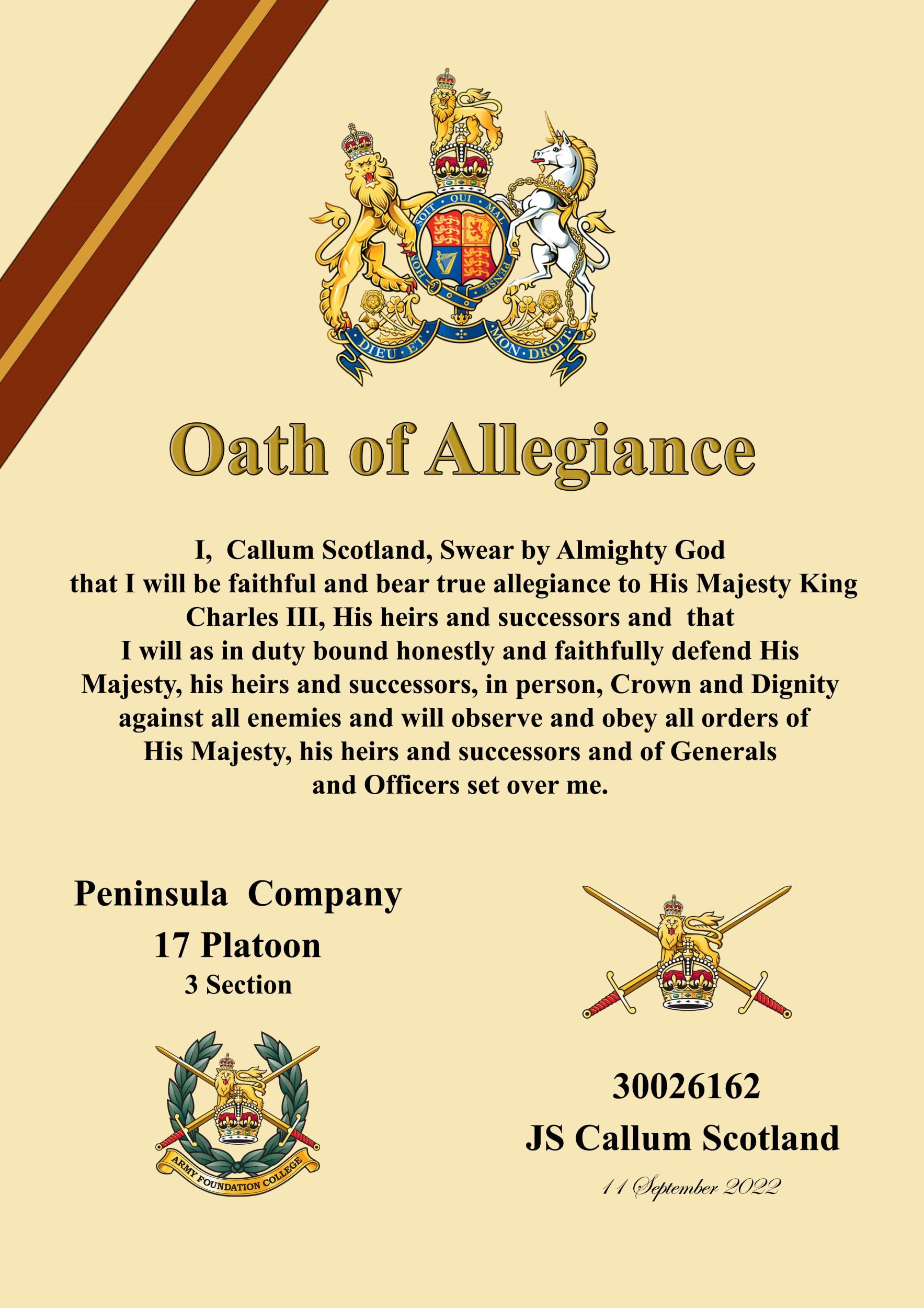 Oath of Allegiance - Etsy