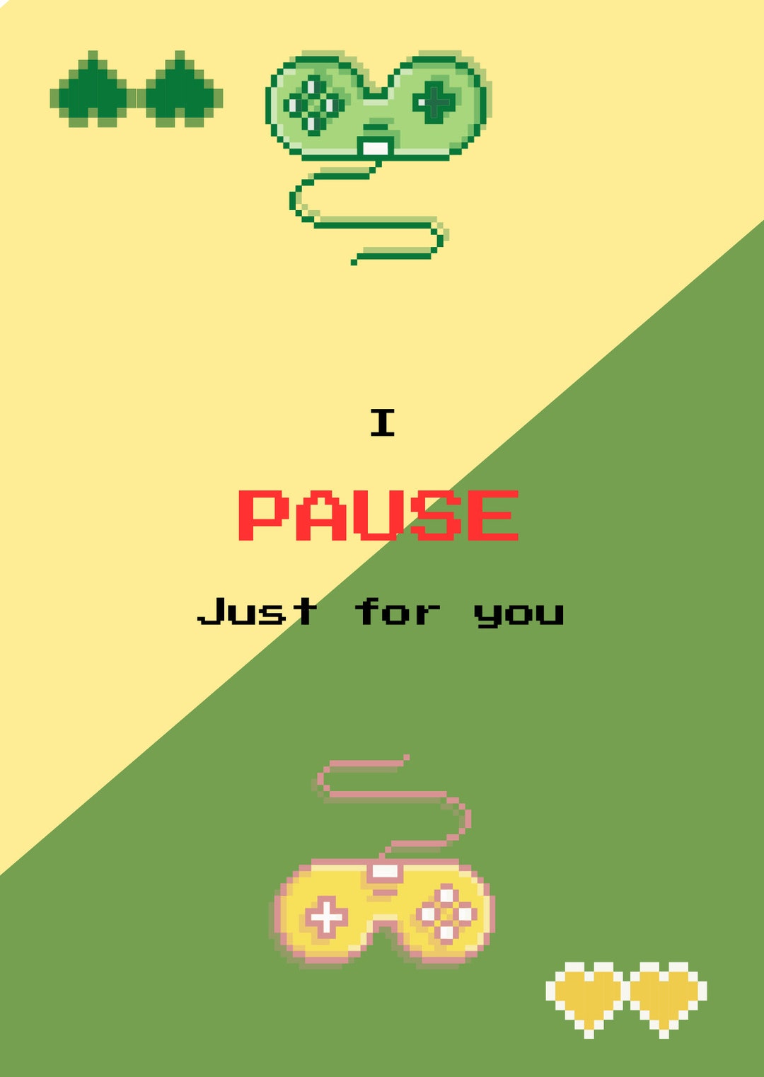 Printable Gamer Card, Greeting Card, Pixel Gaming Card, Digital ...