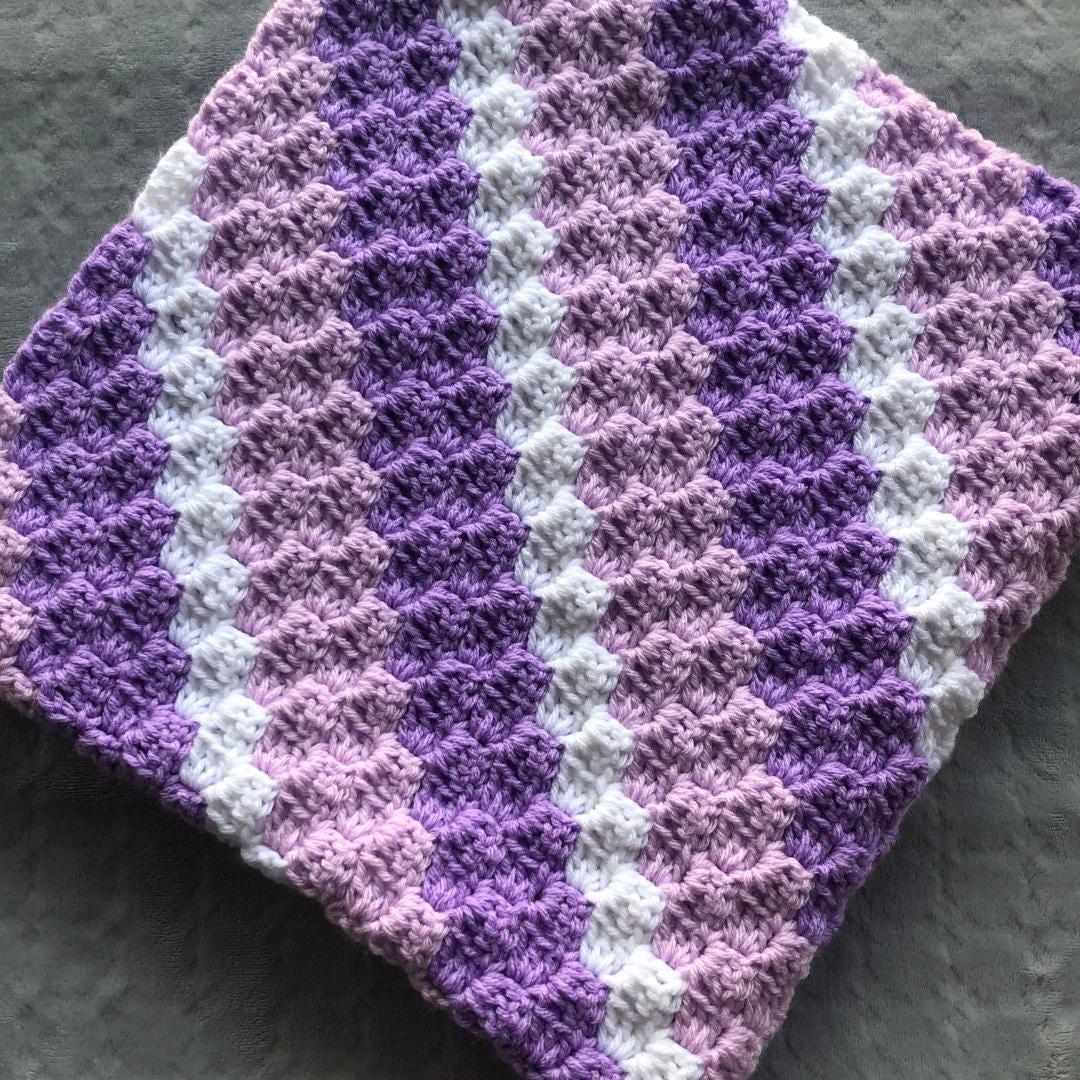 Ombre Stripes Baby Blanket, Crochet Baby Blanket, Newborn Blanket ...