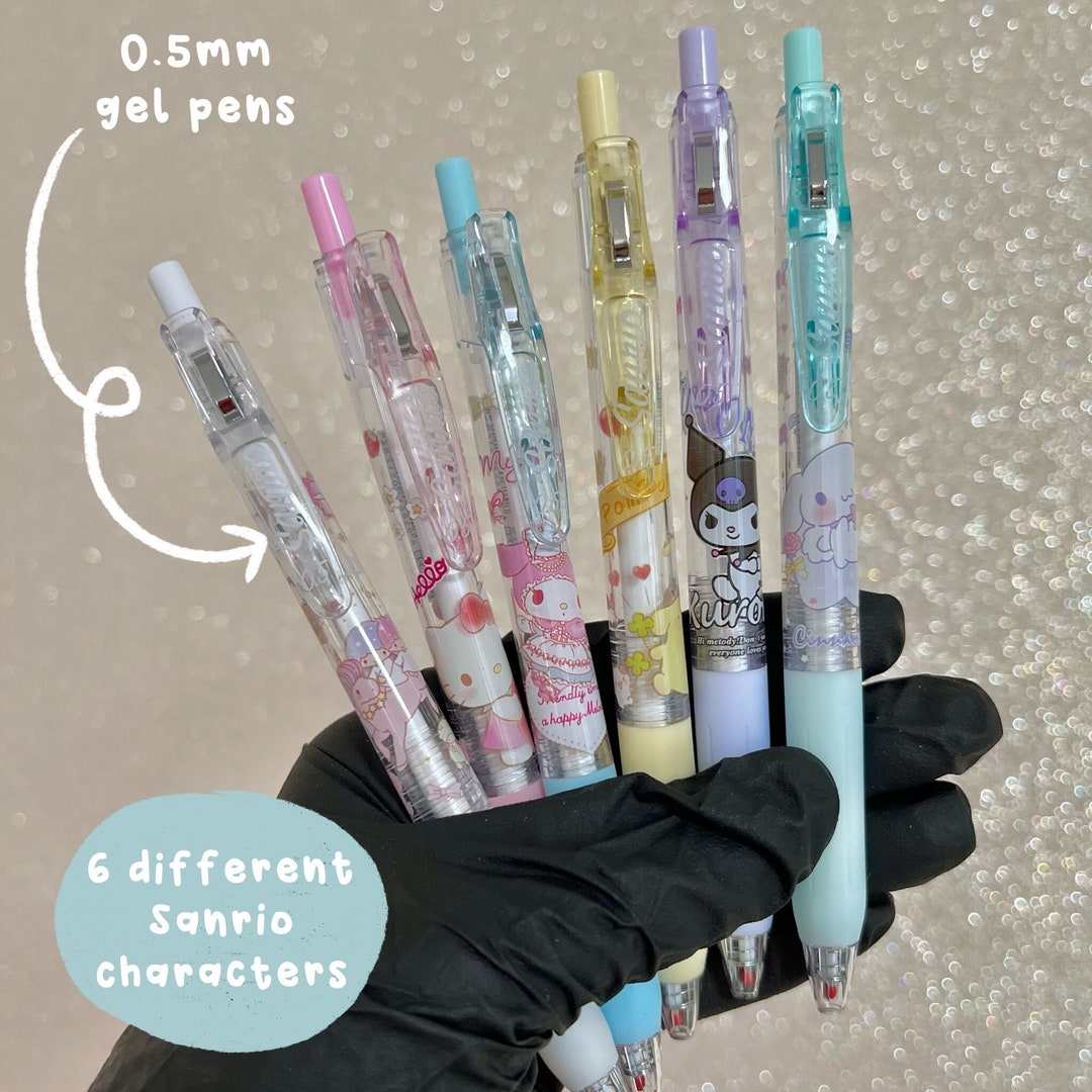 6 Pack Sanrio Gel Pen Set, Japanese Gel Pens - Etsy
