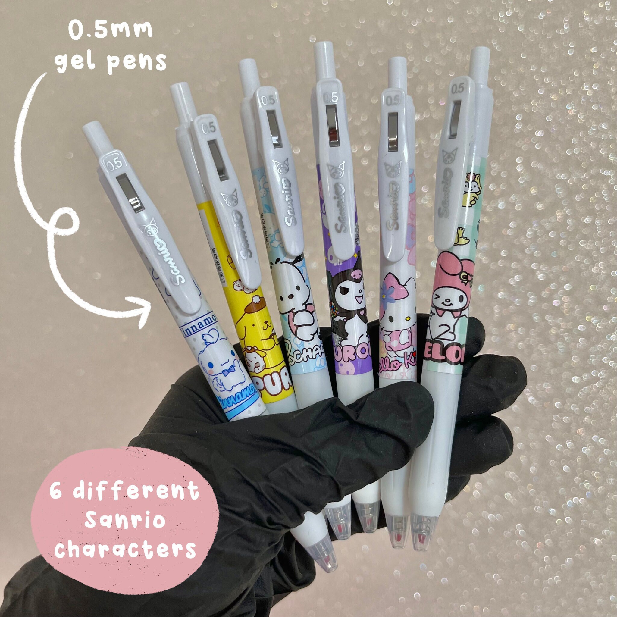 6 Pack Sanrio Gel Pen Set, Japanese Gel Pens - Etsy