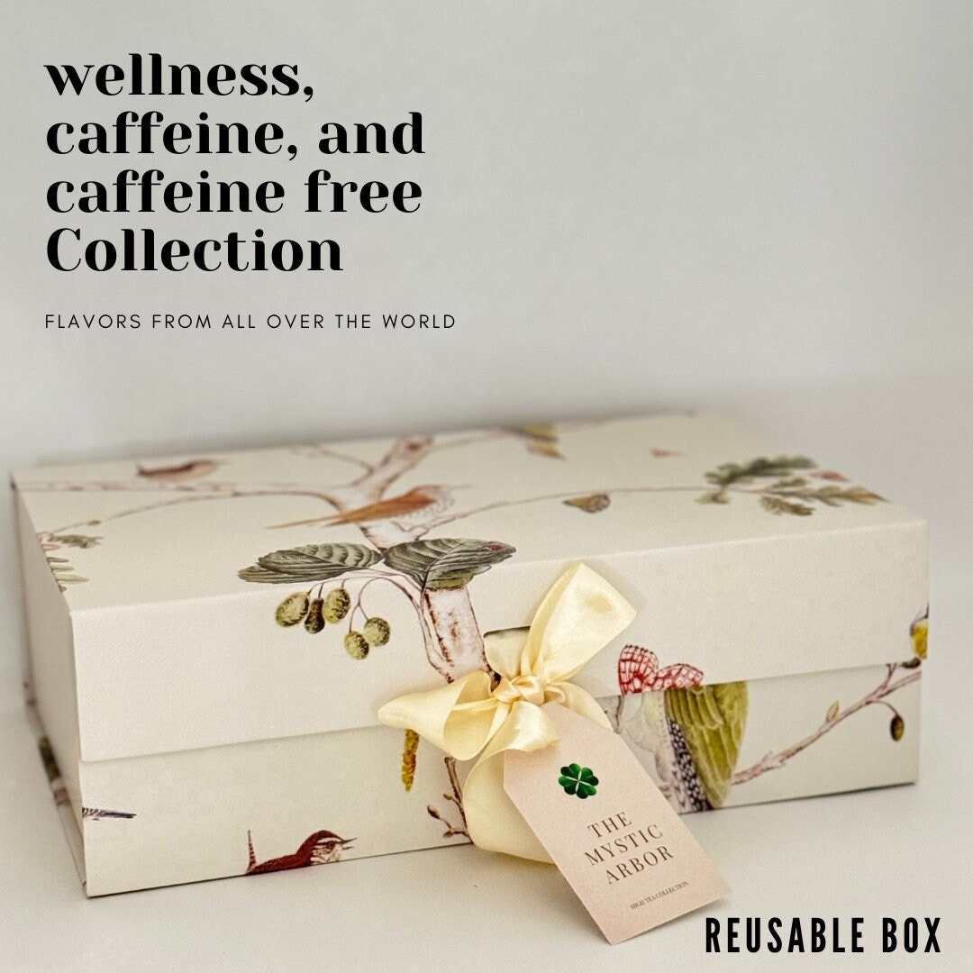 Tea Gift Set Box, Wellness, Caffeine and Caffeine Free Collection, 90 ...