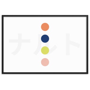 Naruto Color Palette Poster - Etsy