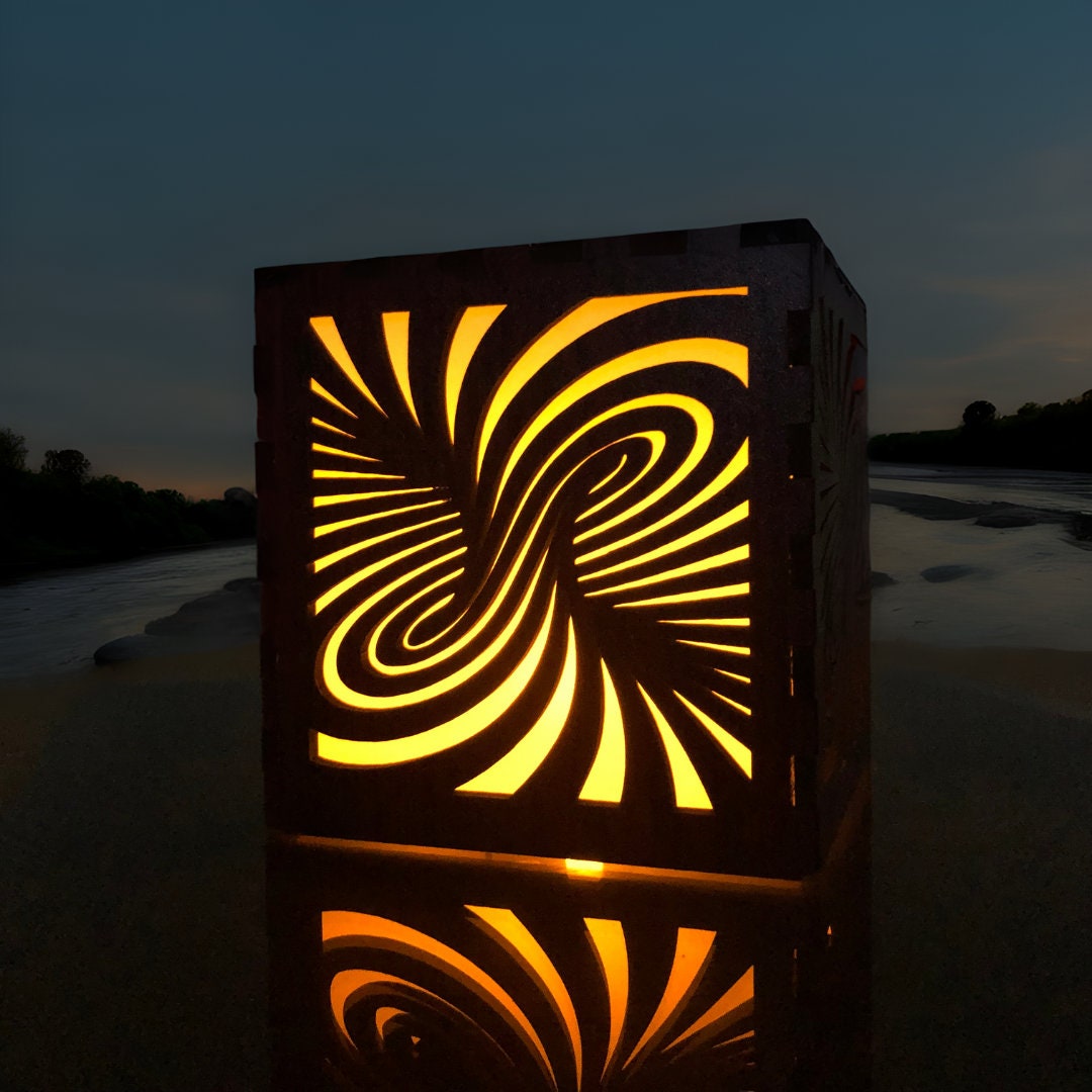 Wooden Light Box - DIY Kit With LED Candle - Wooden Night Light - Etsy