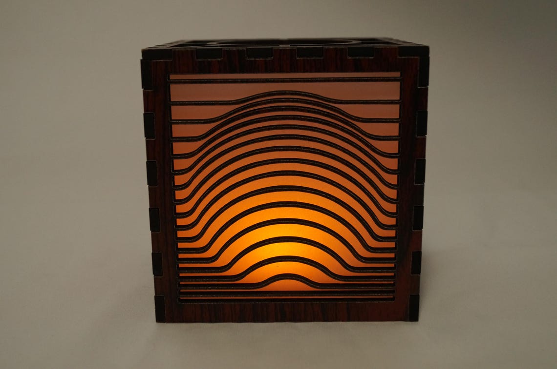 Wooden Light Boxes Combo of 3 - DIY Kit With LED Candle - Wooden Night ...