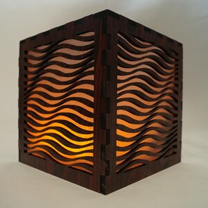 Wooden Light Boxes Combo of 3 - DIY Kit With LED Candle - Wooden Night ...