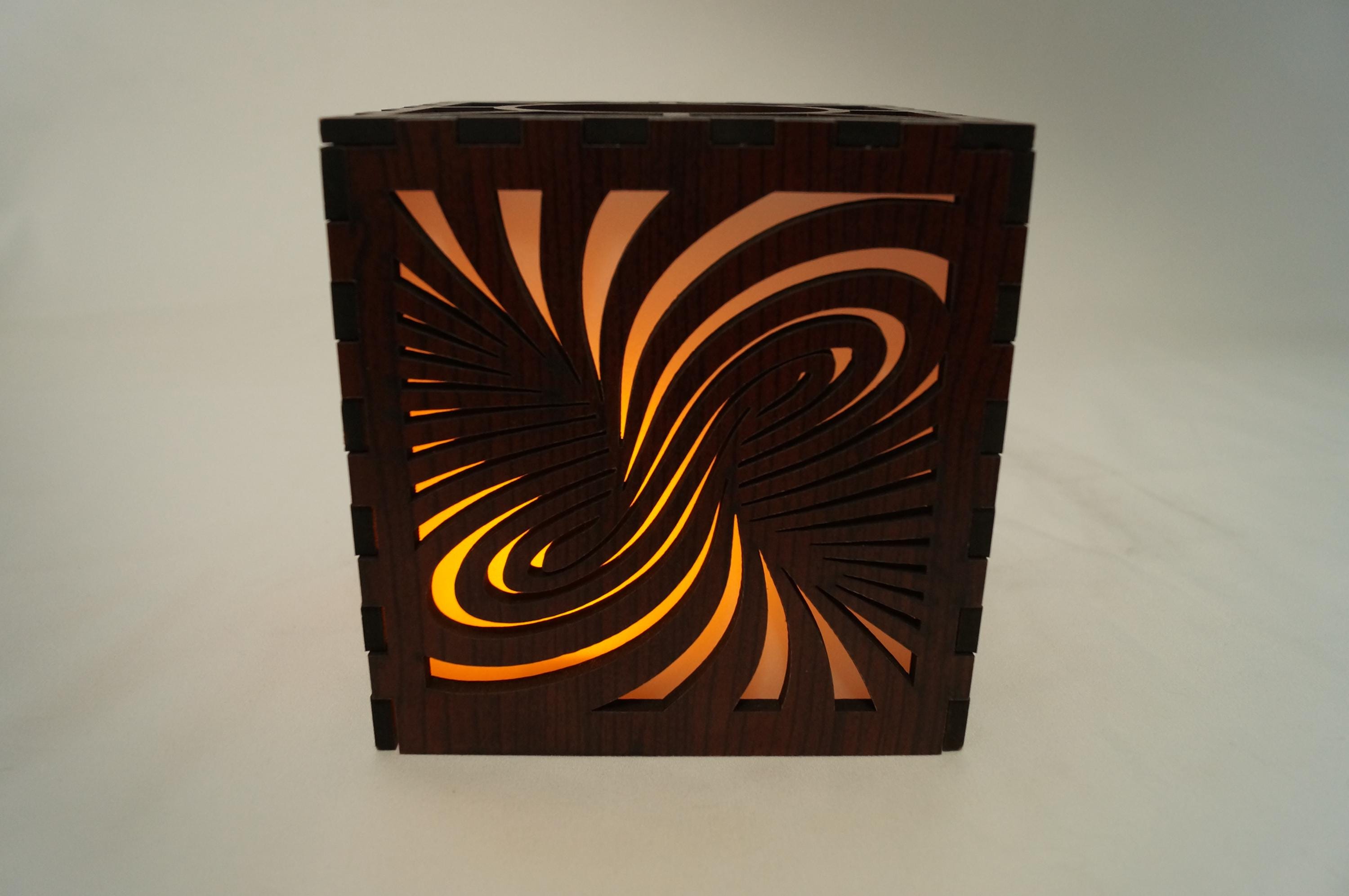 Wooden Light Boxes Combo of 3 - DIY Kit With LED Candle - Wooden Night ...