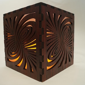 Wooden Light Boxes Combo of 3 - DIY Kit With LED Candle - Wooden Night ...