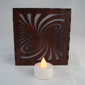 Wooden Light Box - DIY Kit With LED Candle - Wooden Night Light - Etsy