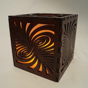 Wooden Light Box - DIY Kit With LED Candle - Wooden Night Light - Etsy