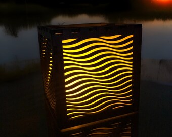 Wooden Light Box DIY Kit With LED Candle Wooden Night Light - Etsy