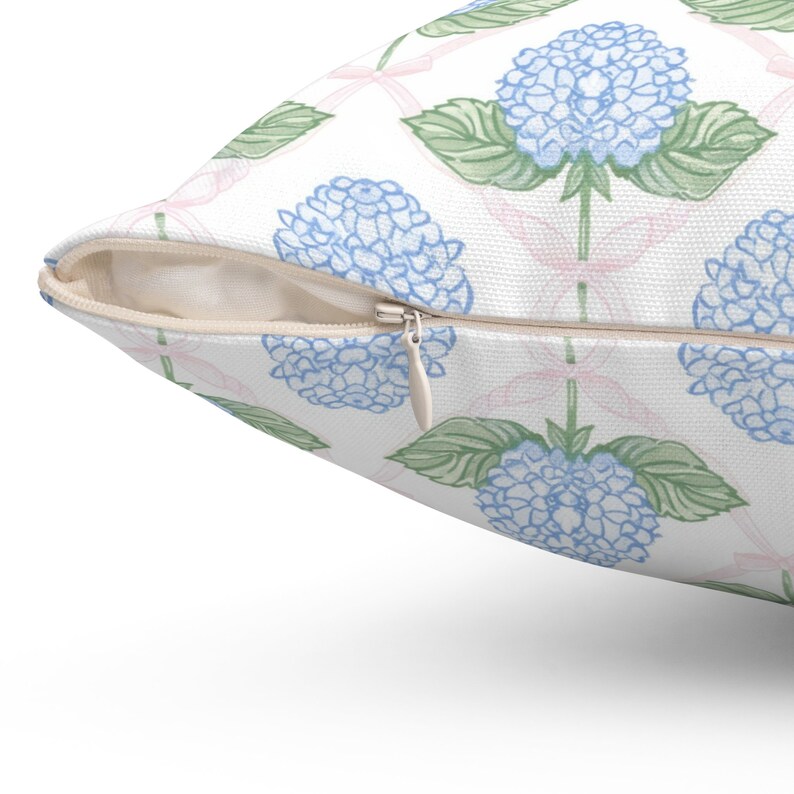 Grandmillenial Hydrangea Pillow Blue Hydrangea Throw Pillow ...