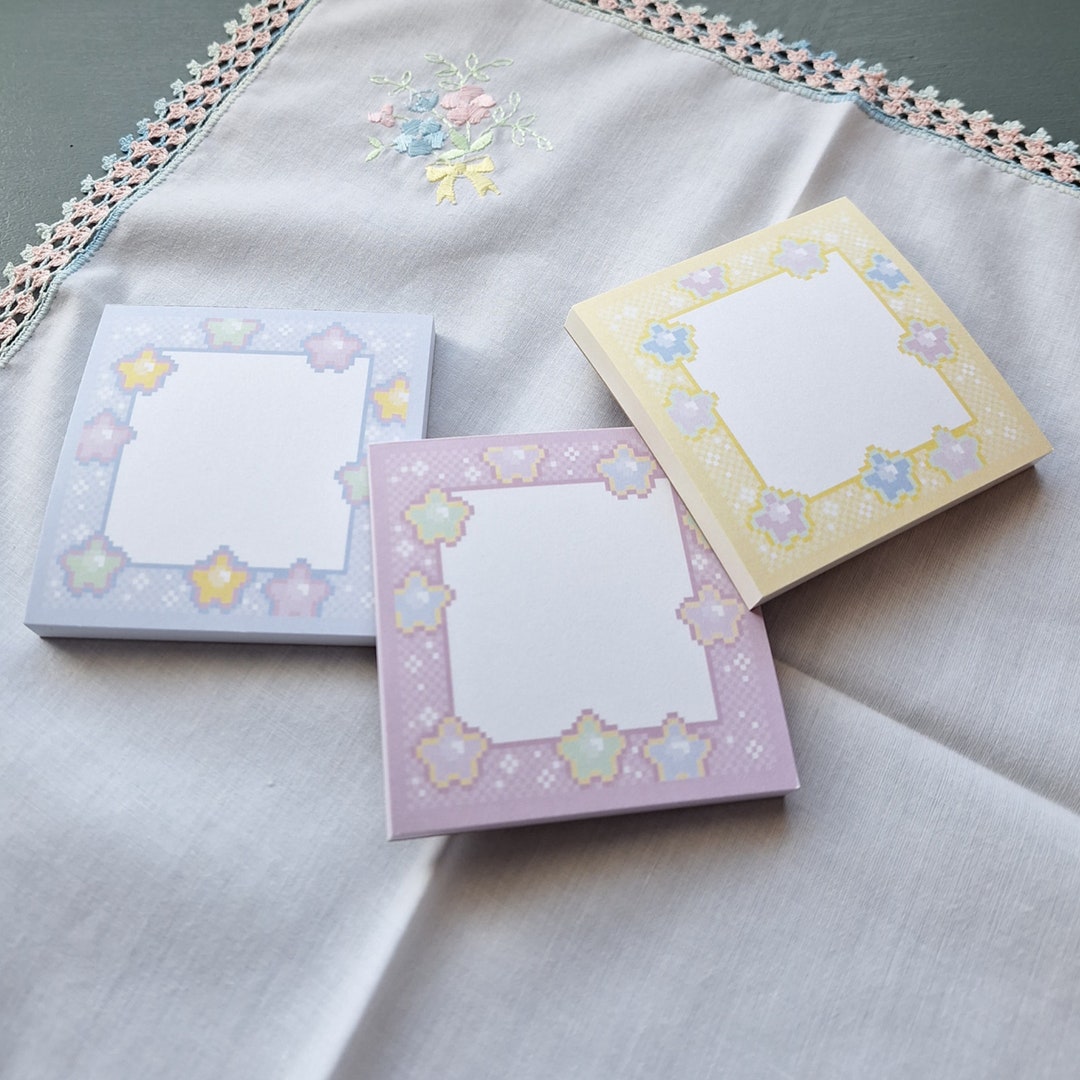 Chubby Star Pixel Memo Pads - Etsy