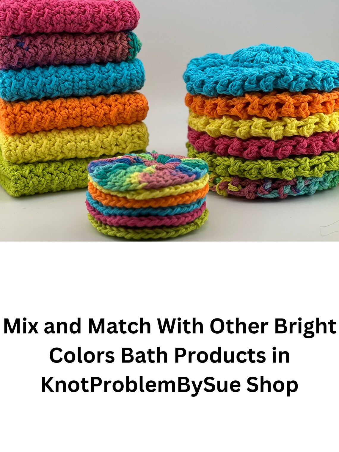 Crochet Spa and Bath Washcloth, 100% Cotton Wash Cloth, Crochet Cotton ...