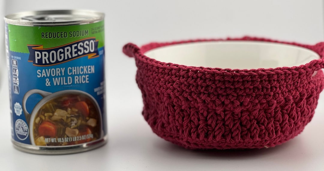 Crocheted Heat-resistant Bowl Cover, Soup Bowl Cozy, Bowl Heat ...