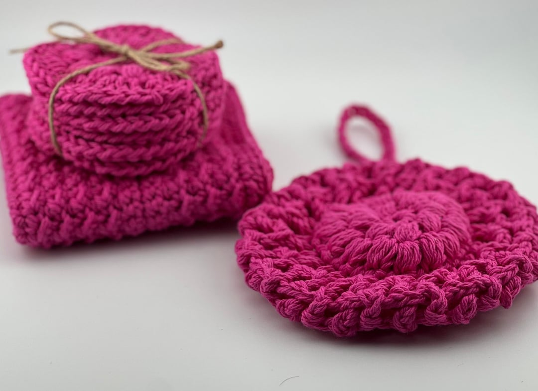 8 Piece Crochet Bath Set, Spa Gift Set, Shower Collection, Self Care ...