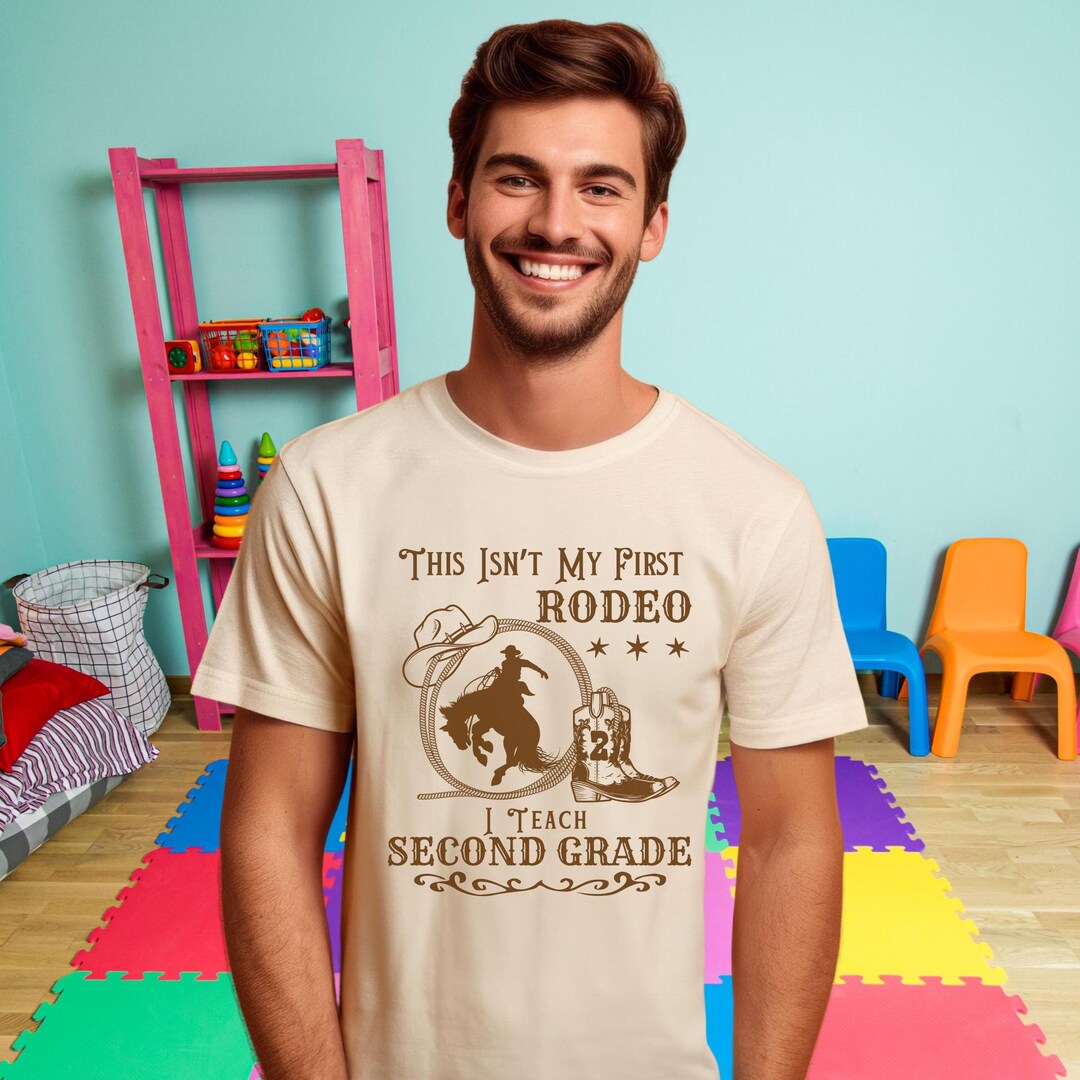 Second Grade Teacher Rodeo Shirt, Western Theme Educator Gift, Cowboy ...