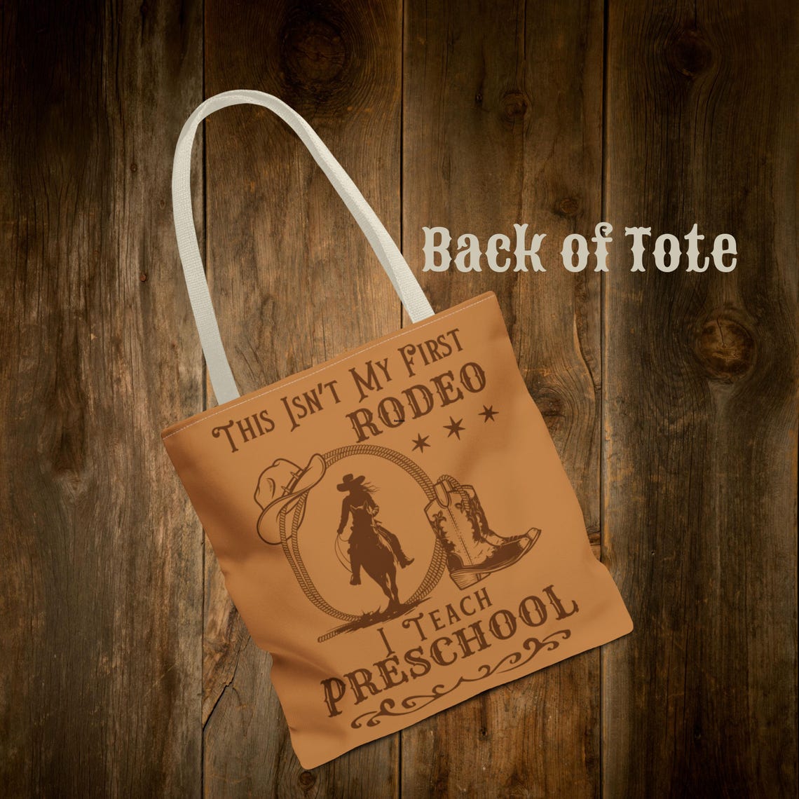 Western Rodeo Preschool Teacher Tote Bag, Back to School Gift, Cowgirl ...