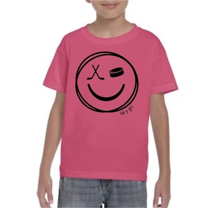 Youth Hockey Girl Puck & Stick Smiley Face - Shirt, Hoodie, Sweatshirt ...